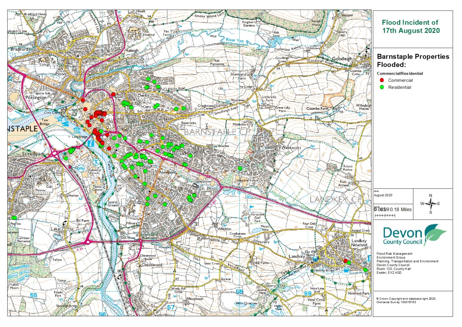 Barnstaple and Devon-Wide Floods 17th August 2020 - Flood Risk Management