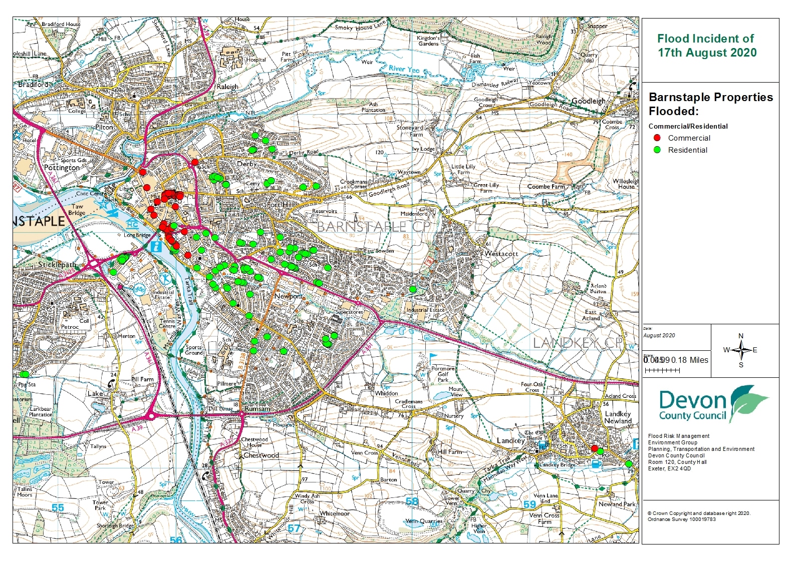 Barnstaple and Devon-Wide Floods 17th August 2020 - Flood Risk Management