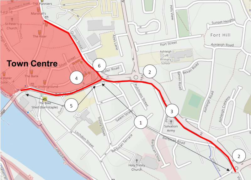 Barnstaple with Bideford and Northam Local Cycling and Walking ...