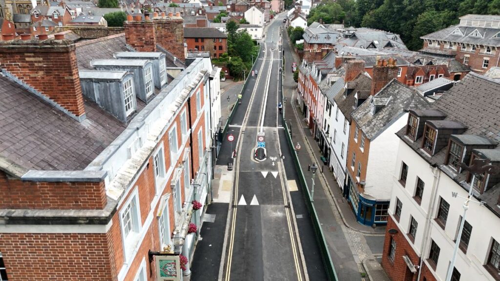 Aerial view details recent work on Iron Bridge in Exeter - News