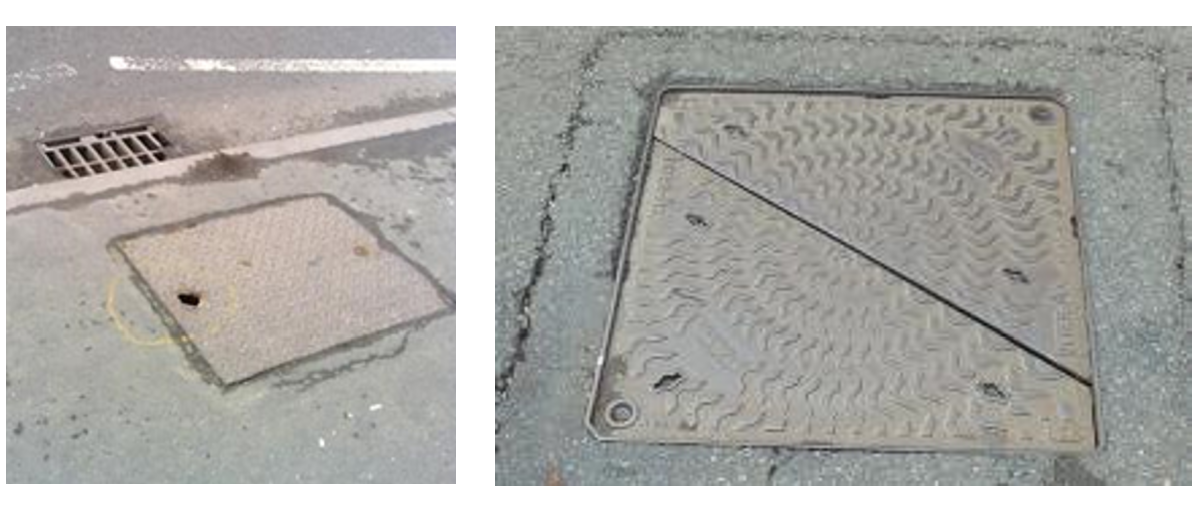 Broken inspection covers - Roads and transport