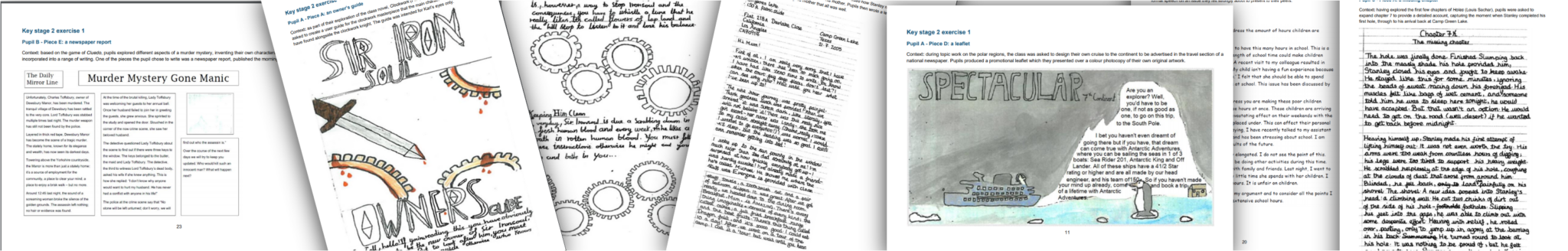 KS2 pupil writing collections - Support for schools and settings