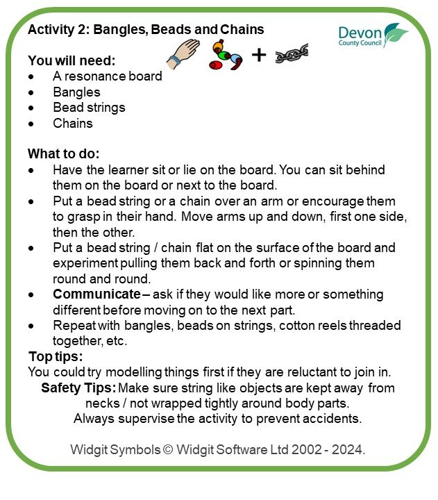 Resonance board - Activity 2: Bangles, beads and chains - Support for ...